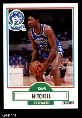 1990 Fleer #114 Sam Mitchell Timberwolves RC Mercer 8 - NM/MT | eBay