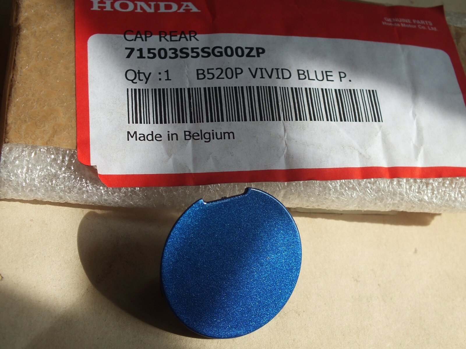 New Genuine Honda Civic 3dr 02 Rear towing eye cover 71503-S5S-G00ZP ...