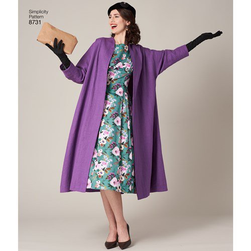 Simplicity Sewing Pattern 8731 Misses 6-14 Vintage Dress with Full ...