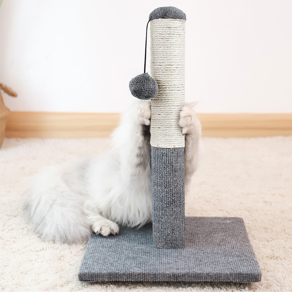 TALL LARGE CAT SCRATCHING POST 55CM STRONG NATURAL SISAL POLE HEAVY ...