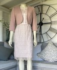 Phase Eight Tailored Pink Lace Dress with Linen Bolero Jacket Wedding ...