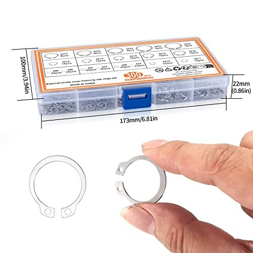 300 Pcs Retaining Ring Set Internal Snap Rings Kits Stainless Steel ...