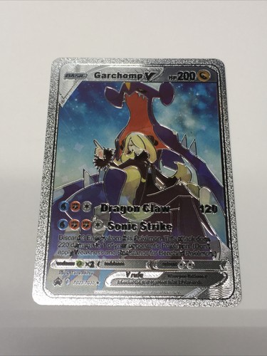 Pokemon Silver Fan Art Garchomp V TG23/TG30 PROMO | eBay