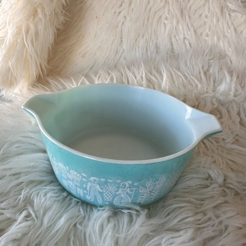 Vintage Pyrex Turquoise Amish Butterprint Casserole Dish | eBay