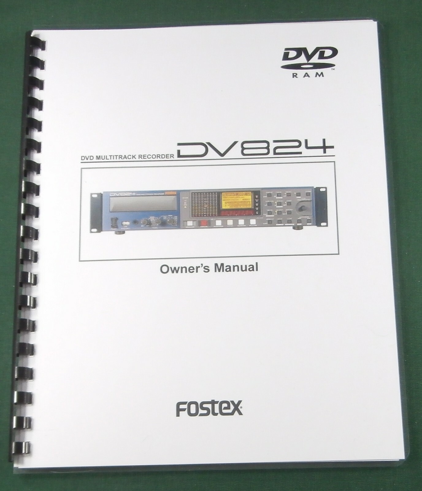 Fostex DV824 Owner's Manual: 162 Pages & Protective Covers! | eBay