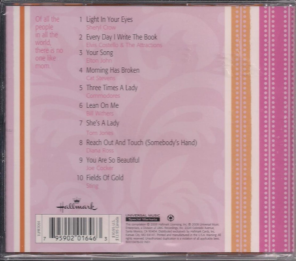 There is No One Like Mom CD Sheryl Crow Sting Elvis Costello Elton John ...