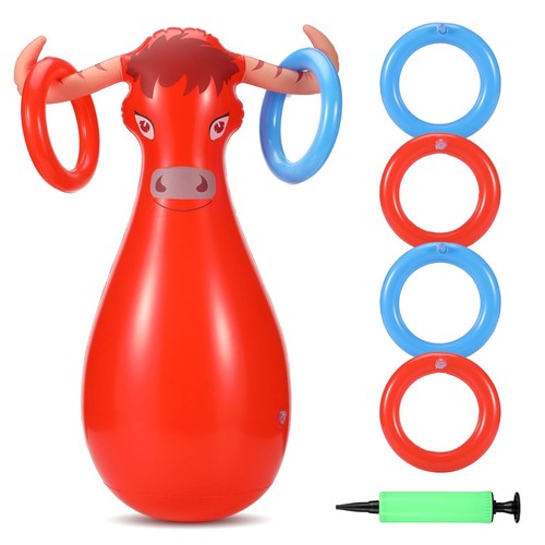 Arrowbash Inflatable Bull Ring Toss Game Set Include 1 Inflatable Bull ...