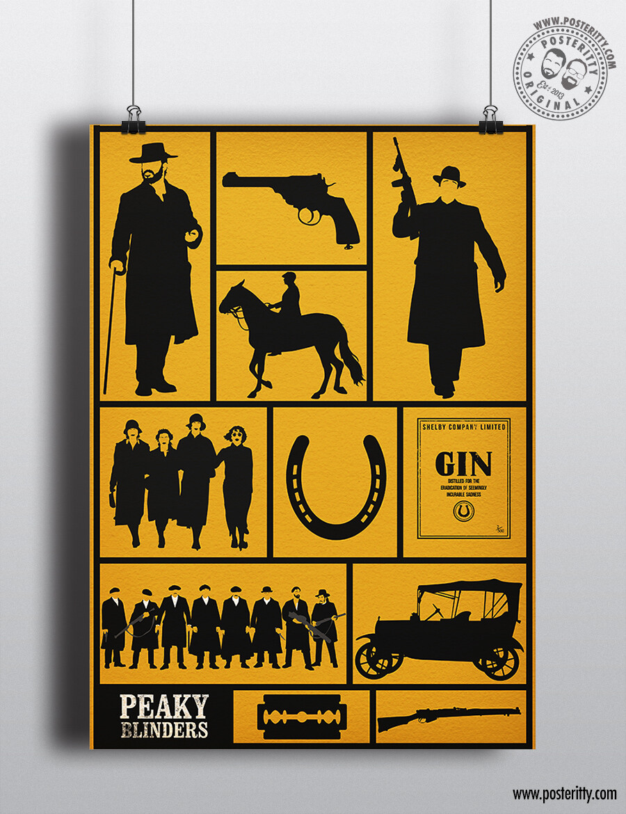 PEAKY BLINDERS - Silhouette Minimalist Poster Posteritty Minimal Print ...