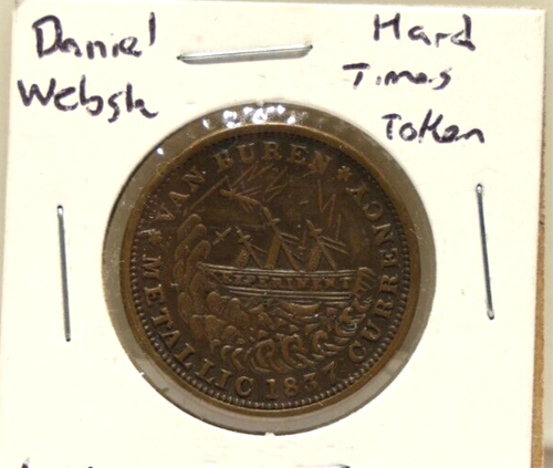 United States 1841 Daniel Webster Hard Times Token HT-18 | eBay