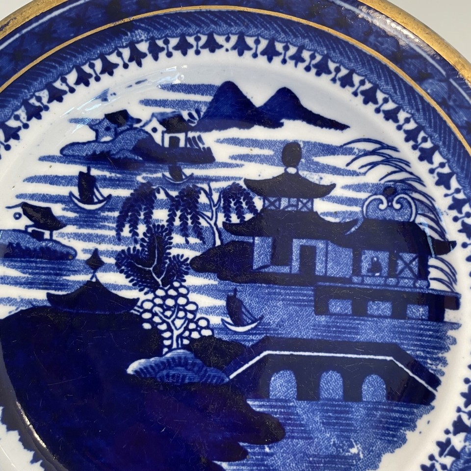 Canton Pattern w/Gold Colored Trim Plate 6.75 Inch R Stevenson Alcock ...