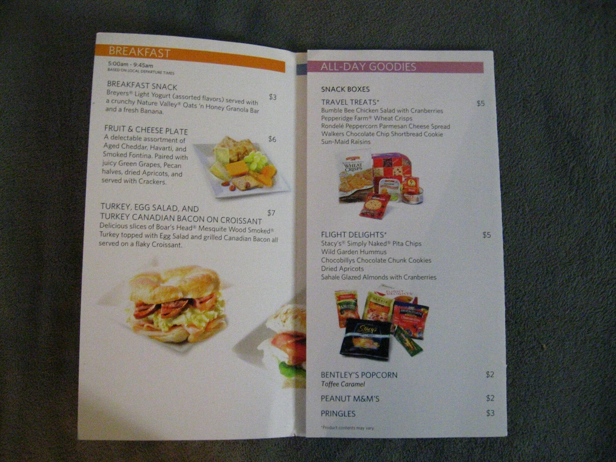 Delta Food Menu