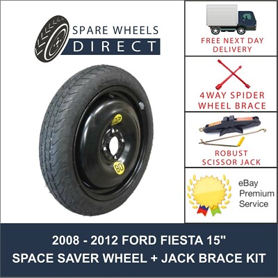 2008 - 2012 FORD FIESTA 15" SPARE SPACE SAVER WHEEL + KIT (F2) | eBay UK