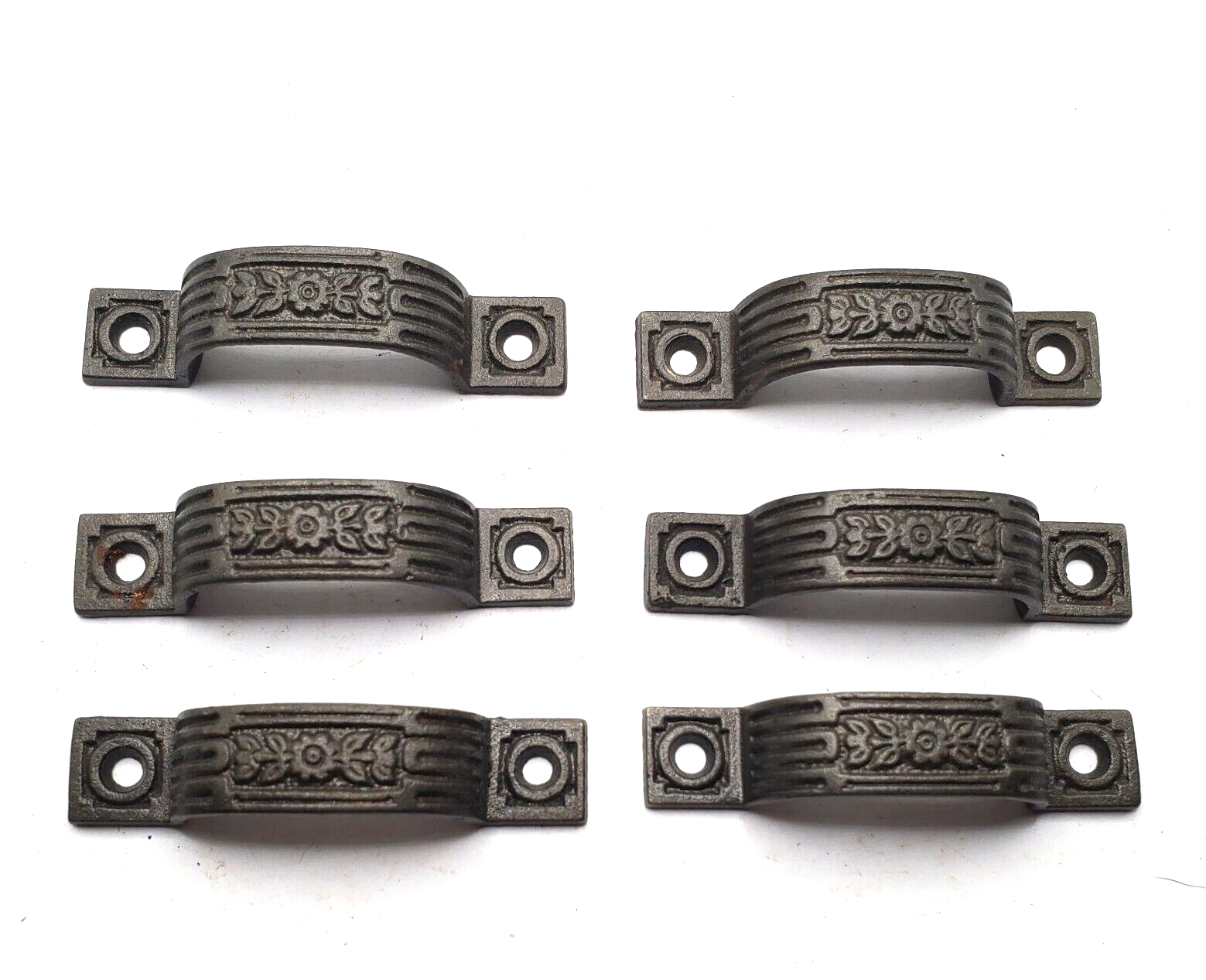 VINTAGE EASTLAKE VICTORIAN IRON DRAWER HANDLES CABINET WINDOW HARDWARE ...