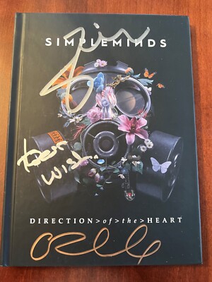 Simple Minds direction of the heart hand signed deluxe book style ...