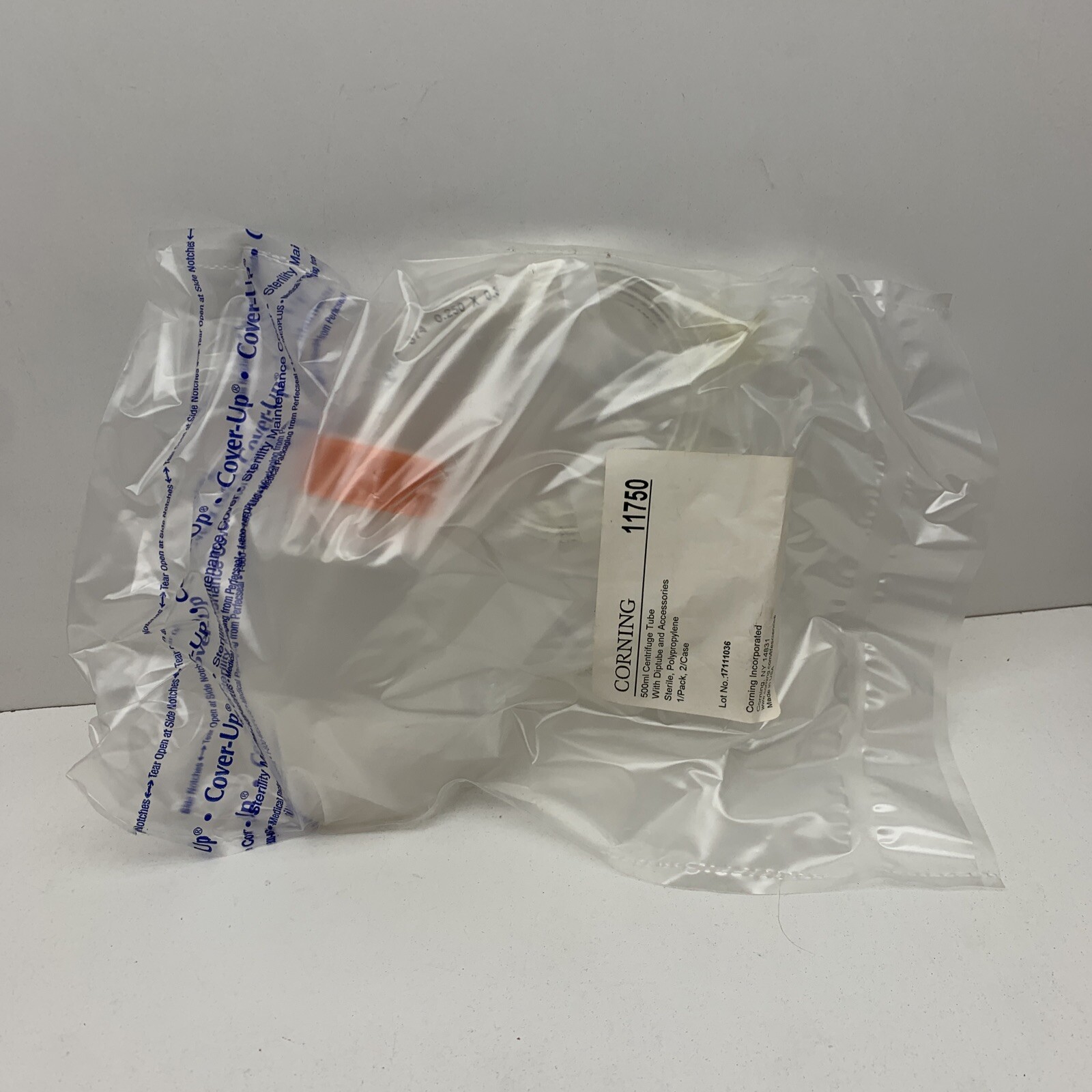 Corning 11750 Polypropylene Centrifuge Tube 500 mL with Plug Seal Cap ...