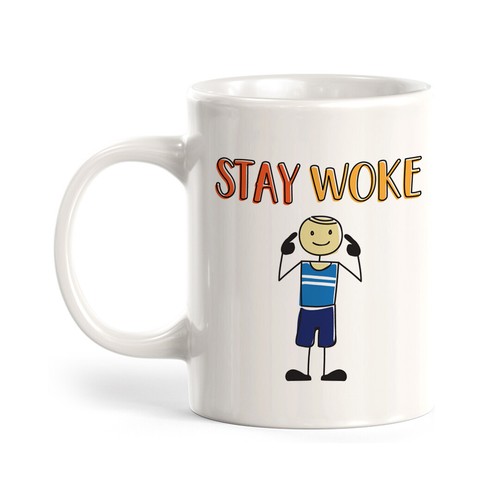 Stay Woke Stick People Design Coffee Mug | eBay