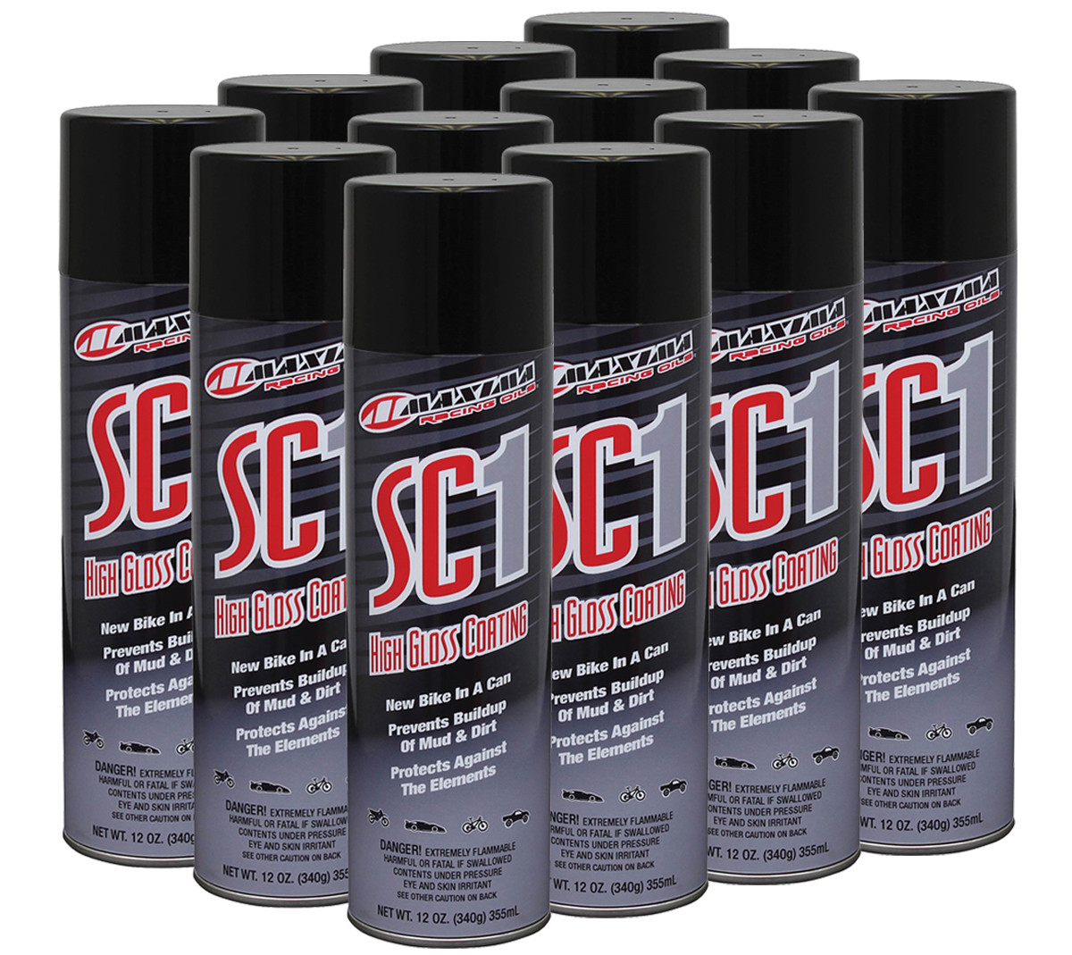 Maxima Racing Oils SC1 High Gloss Silicone Clear Coat 12oz. Spray Case ...