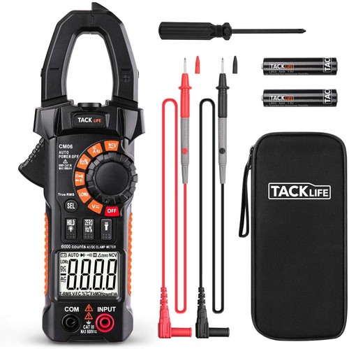 Meterk Tester Dc Voltage RMS Amp True Test Clamp Digital Meter AC ...