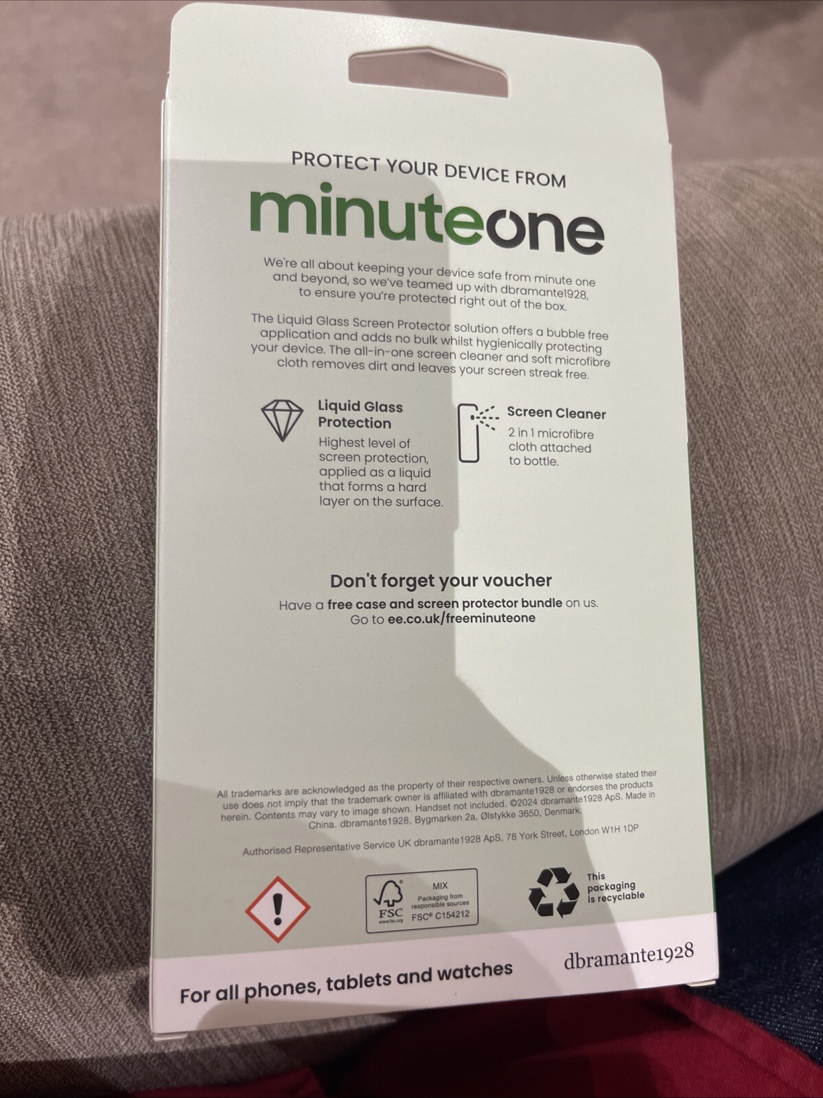 ** Minute One Screen Cleaner and Liquid Screen Protector EE Insurance ...
