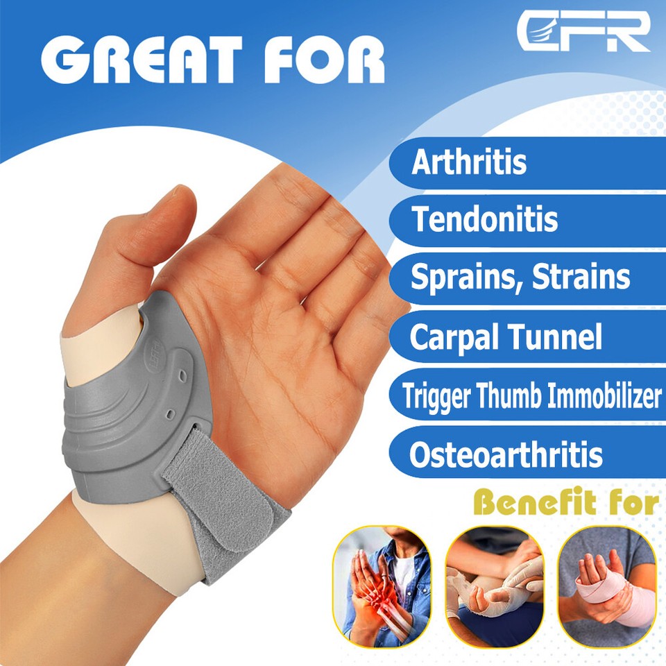 CFR Thumb Support Wrist Brace CMC Joint Pain Relief Thumb Spica Splint ...