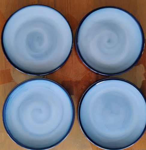 Set Of 4 Sango Nova Blue 4934 Salad Plates 7 3/4" | eBay