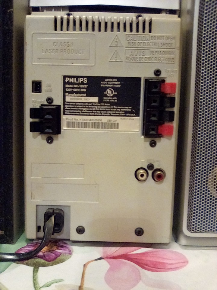 Vtg Philips MC-128/37 Micro Bookshelf AM/FM Stereo System Tuner CD ...