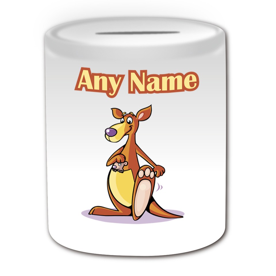 Personalised Gift Kangaroo Mug Money Box Cup Animal Design Australia ...