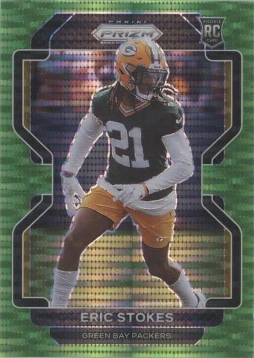2021 Panini Prizm - Rookie Eric Stokes #433 Neon Green Pulsar Prizm (RC ...