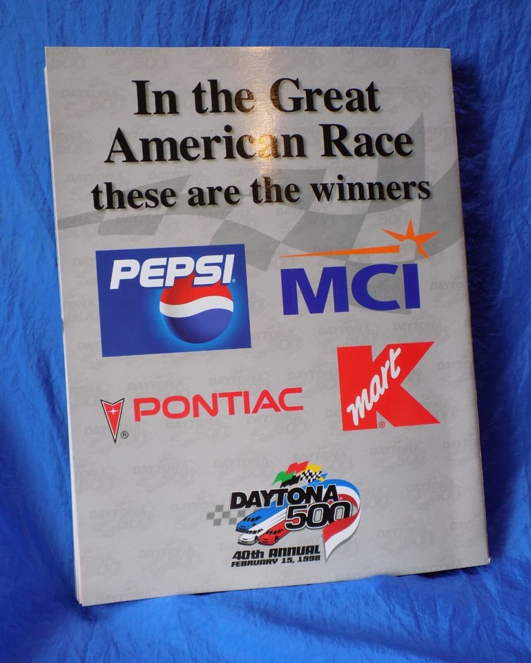 DAYTONA 500 Race Program 40th Annual February 1998 w/ Commemorative ...