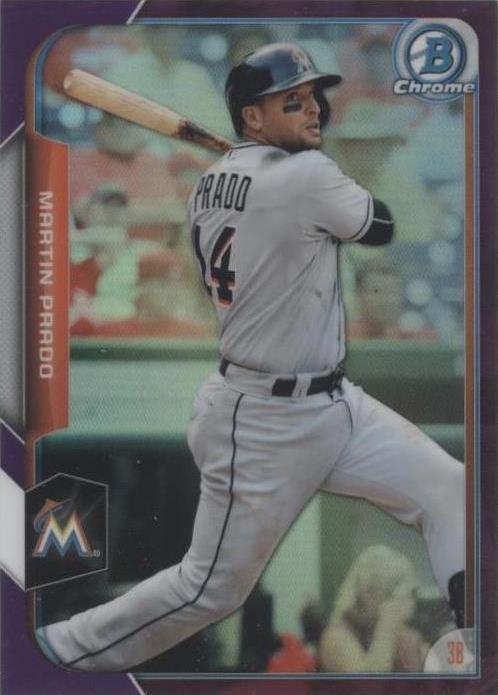 2015 Bowman Chrome - Martin Prado #95 Purple Refractor /250 for sale ...