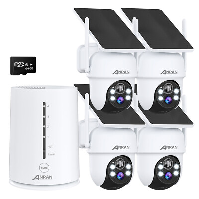 ANRAN Wireless Security Camera System Solar Battery Powered Wifi Camera ...