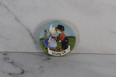 Vintage Solvang California Magnet - boy and girl Kissing | eBay