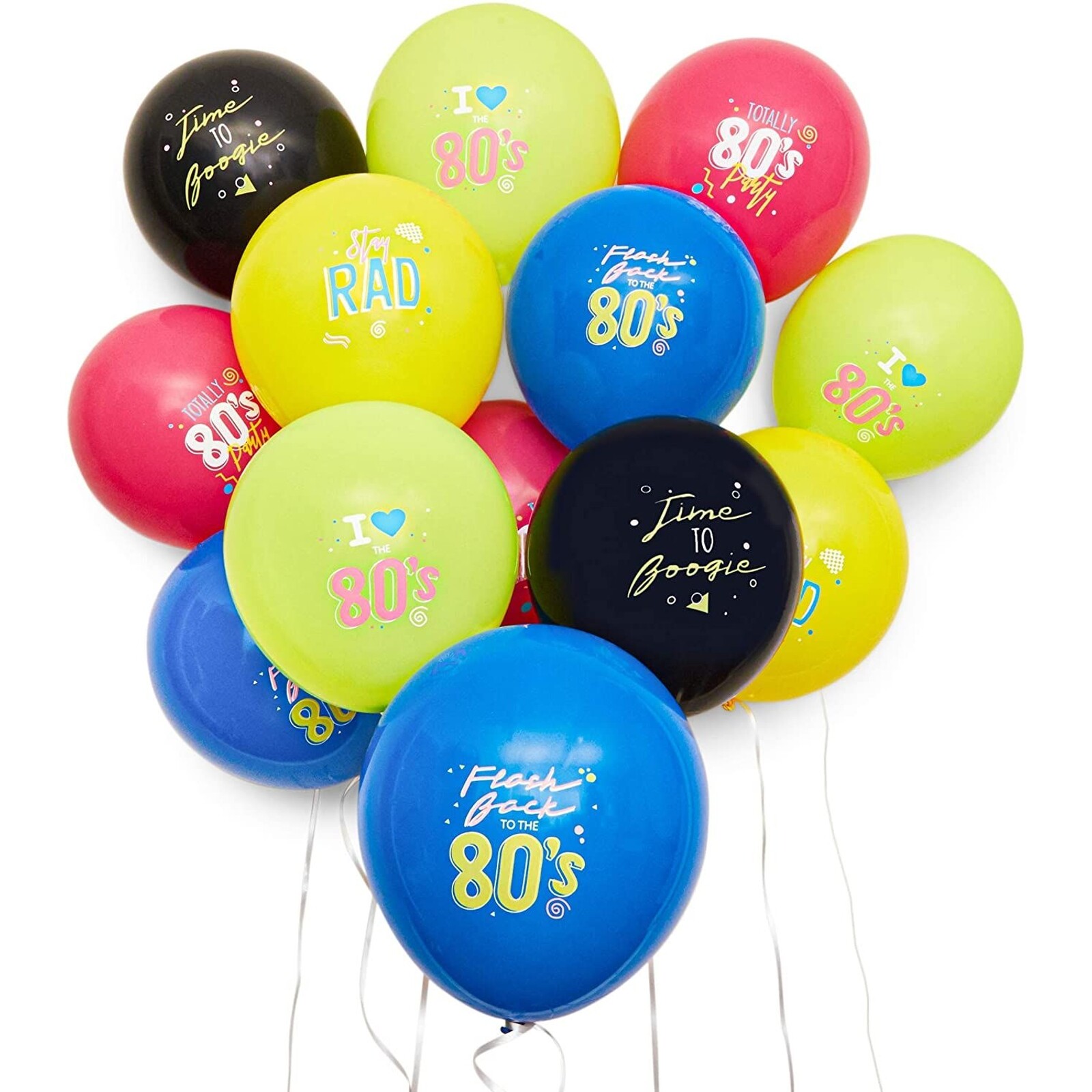 50pc I Love The 80's Latex Balloons Retro 1980s Theme Party Supplies ...