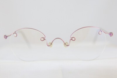 NEW VINTAGE TITANIUM WIRE RIMLESS EYEGLASSES BRILLE | eBay