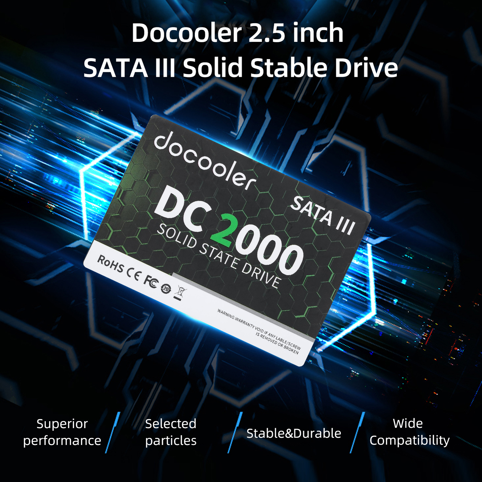 docooler DC2000 256GB 2.5 inch SSD Internal Solid Stable Drive III R8J7 ...