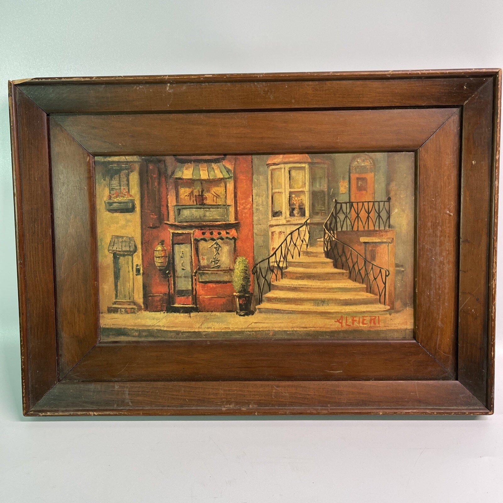 Vintage Philip Alfieri Print With A Wooden Frame (Rare) | eBay