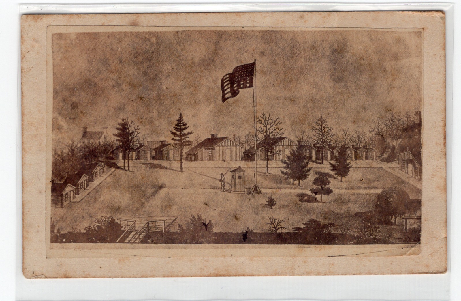 CDV of Milwaukee Wisc. Military Fort engraving LYDSTON Artist ...