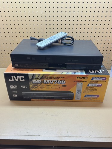 JVC DR-MV78BU Combo VCR DVD Recorder W HDMI Super Multi RAM W Box ...