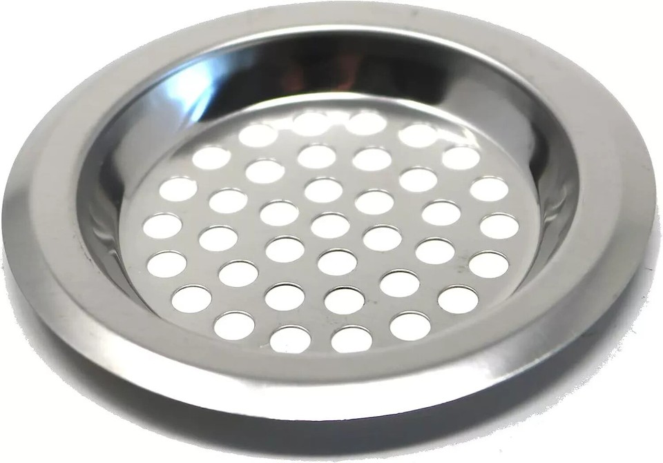 2 x Stainless Steel Sink Bath Plug Hole Strainer Basin Hair Trap ...