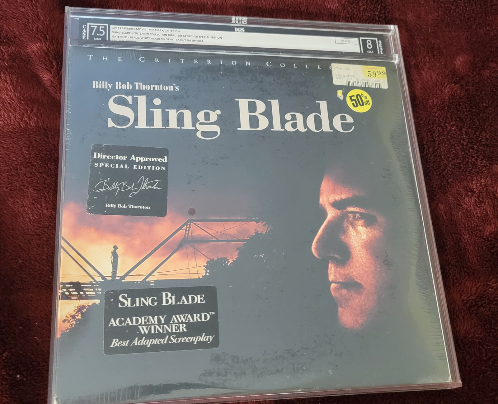 sling blade laser disc billy bob thornton sealed and graded IGS 7.5 8 ...