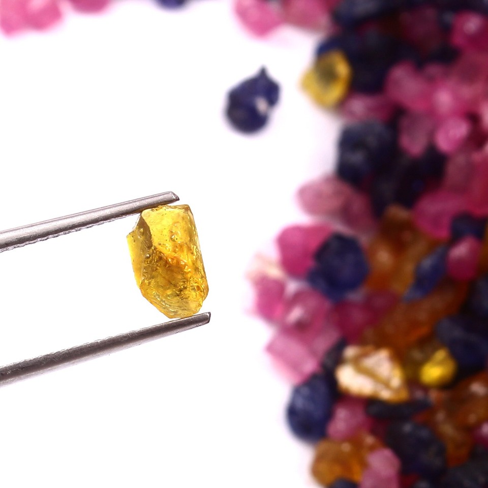Natural Thailand Multi Sapphire & Ruby Mix Facet Grade Gemstone Rough ...