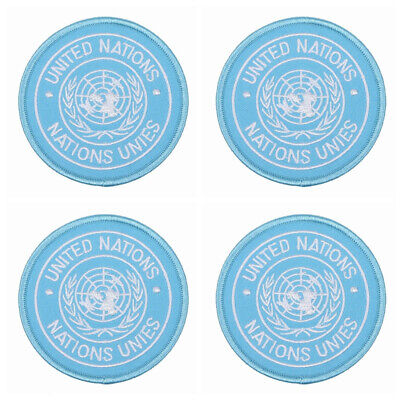 4PCS UN UNITED NATIONS NATIONS UNIES BADGE BLUE MILITARY PATCH EMBROIDERY | eBay