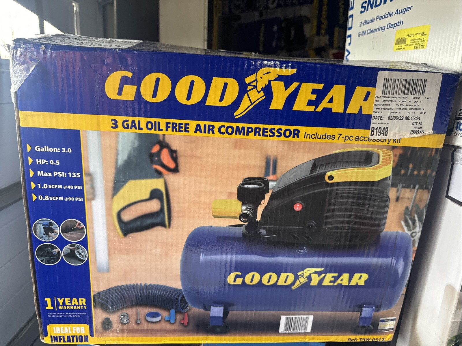 Goodyear TAW-0512 135 PSI 3.0 Gallon Pancake Air Compressor ...
