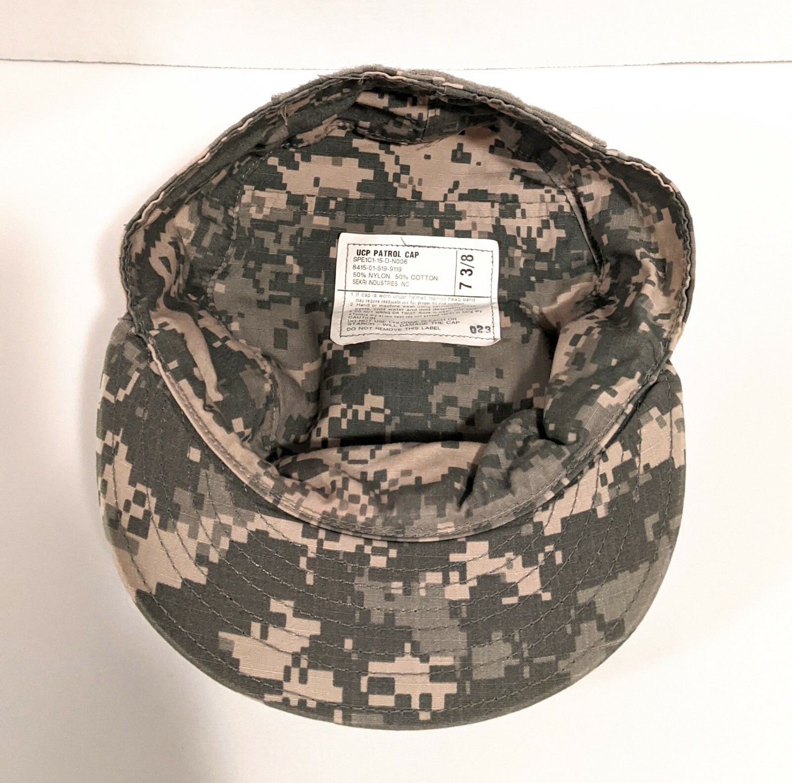 US Digital Camouflage UCP Patrol Cap 7 3/8 Genuine Military Issue | eBay