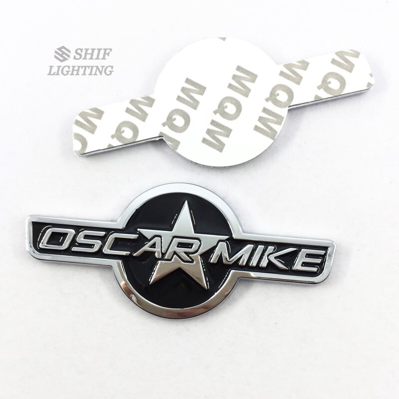 1x new metal OSCAR MIKE NAMEPLATE TRUNK BADGE EMBLEM STICKER FIT ALL ...