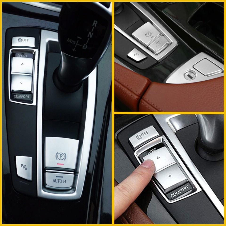 Handbrake Gear Panel Shift Switch Button Cover For BMW 5 Series F10 ...