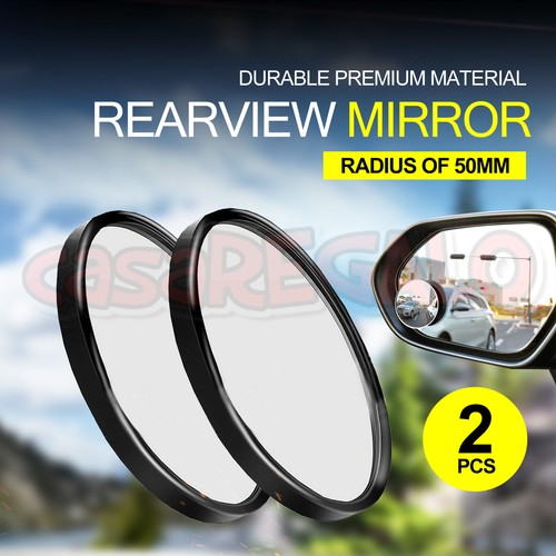 2pcs Blind Spot Mirror Car Rear Side View Convex Wide Angle round glass ...