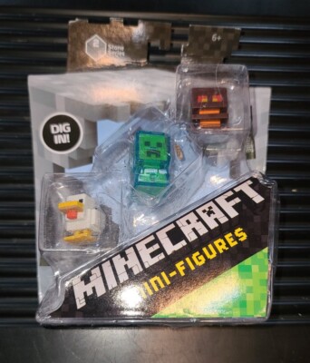 New Minecraft Mini-Figures Set, Chicken, Electrified Creeper, Magma ...