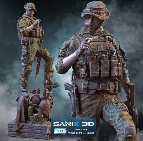 Captain Price (COD) (1) -Unpainted 1/12 Large scale resin model kits ...