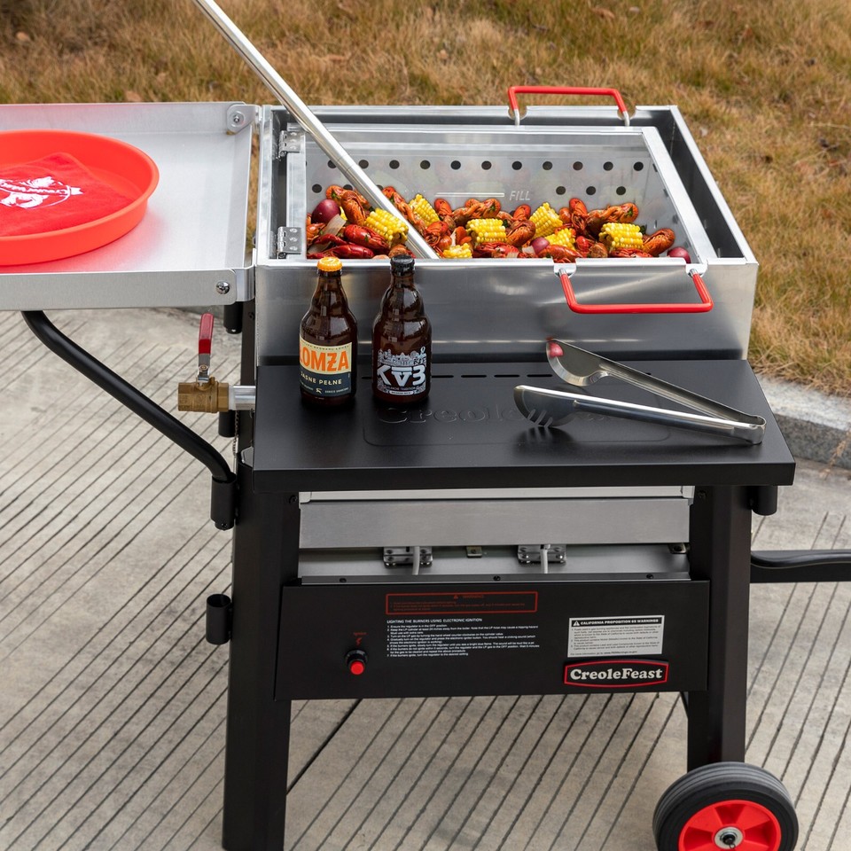 Creole Feast 90 QT Crawfish Boiler Outdoor Stove Propane Gas Seafood ...
